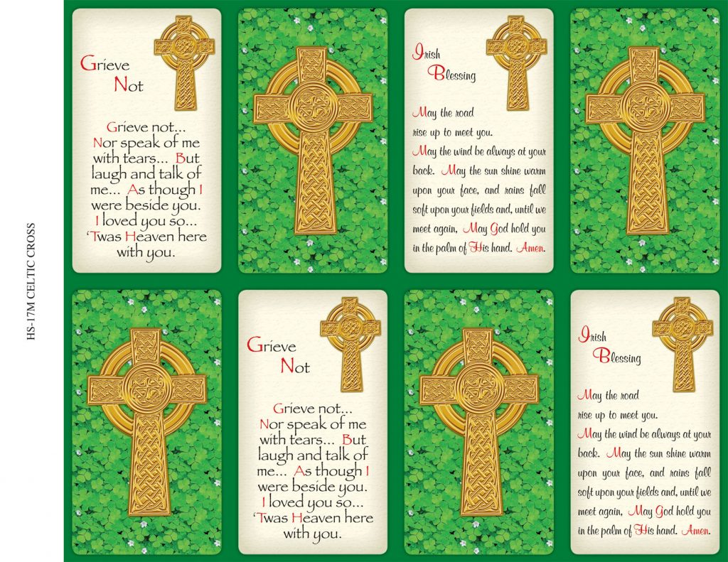 CELTIC CROSS PRAYER CARD | Henry Schwab