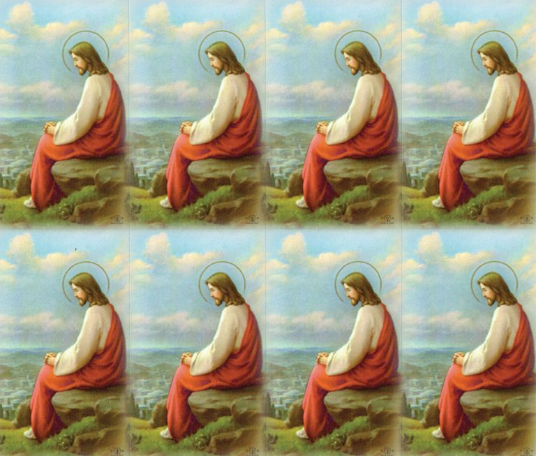 Christ Overlooking Jerusalem Prayer Cards | Henry Schwab