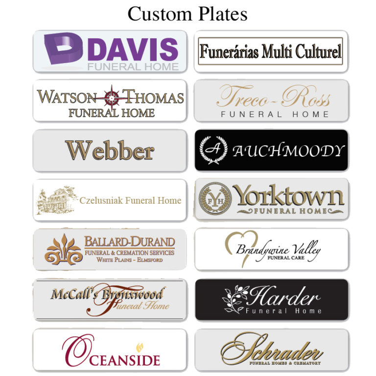 Plexiglass Hearse Nameplate – Pair | Henry Schwab