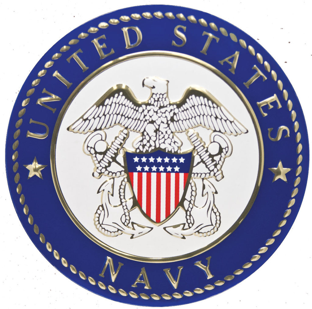 Multi-Color Service Medallion – Navy (2″) | Henry Schwab