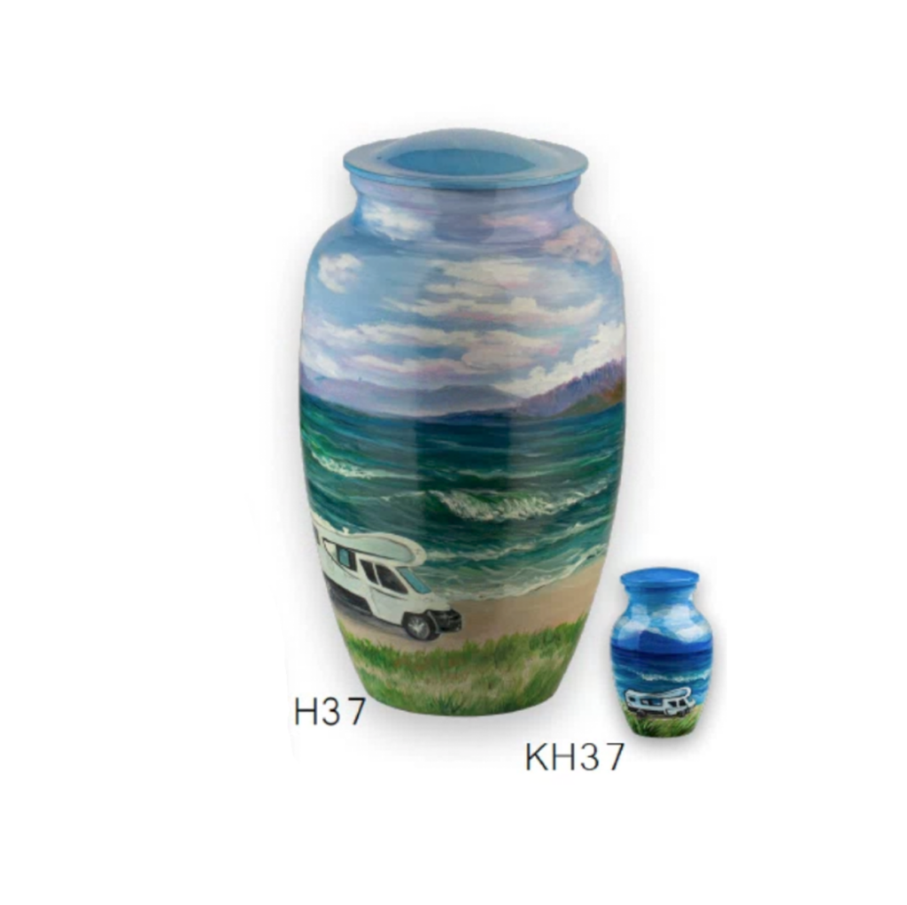 RV / Ocean Hand Painted Urn | Henry Schwab